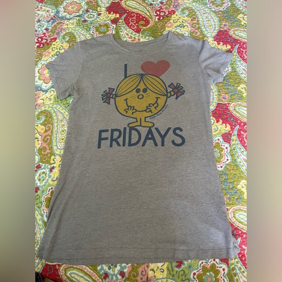 Little Miss | Tops | Little Miss I Love Fridays Tshirts In Gray Xl ...